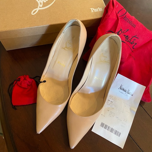 Christian Louboutin | Shoes | Christian Louboutin Apostrophy Pump Nude ...